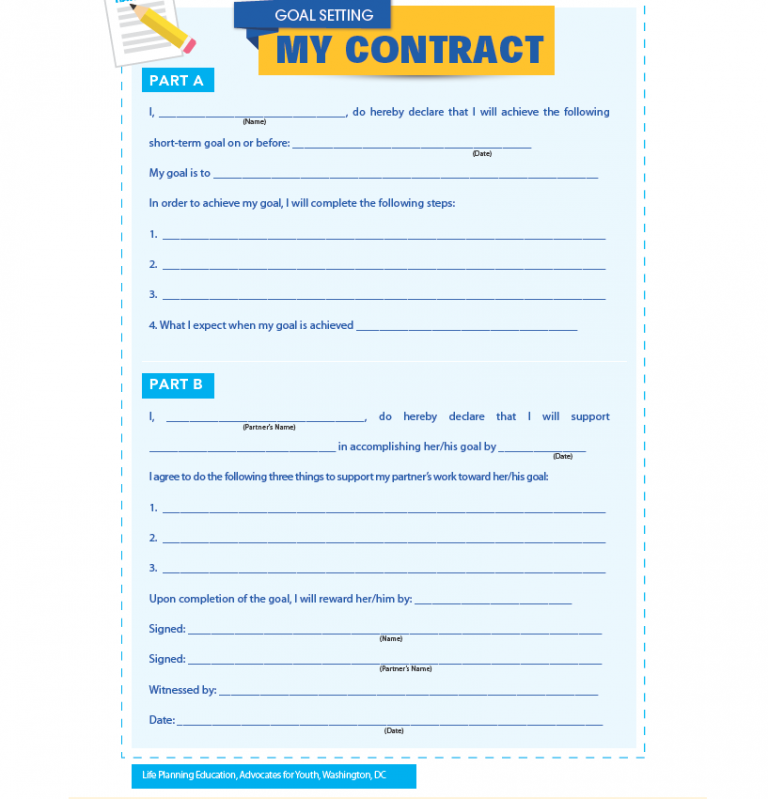 4 - Goal Setting Contract activity